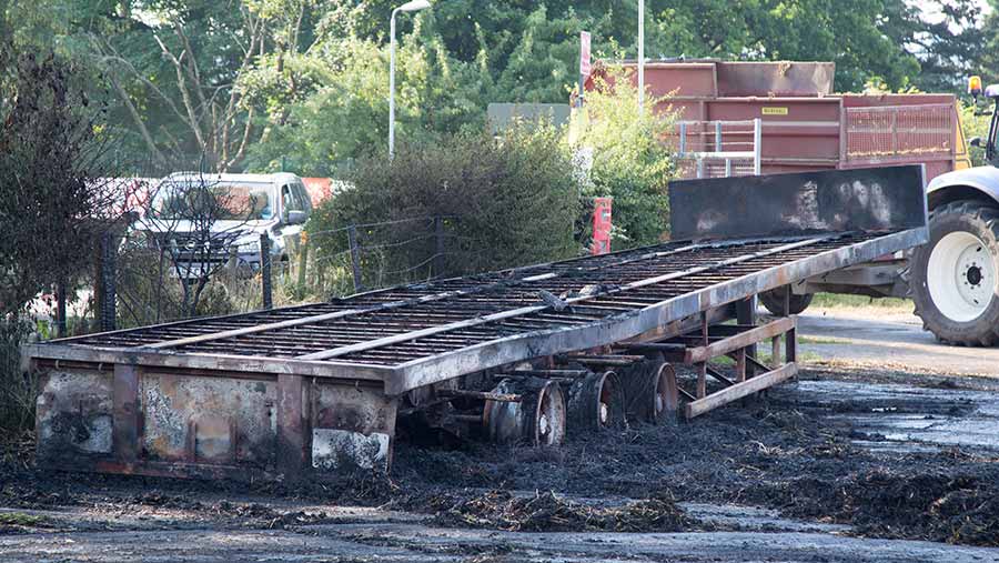 Royal Welsh 2016: Firefighters tackle massive straw trailer blaze ...