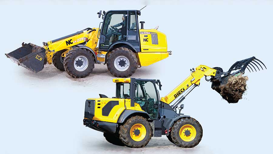 Pivot-steer loaders on test: Dieci and NC go head to head - Farmers Weekly