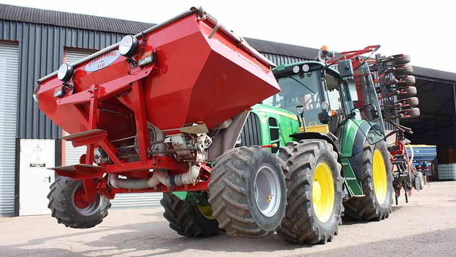 Front-mount hopper-swap improves workrate and cuts costs - Farmers Weekly