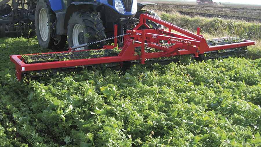 He-Va Crimper Roller designed for easier direct drilling - Farmers Weekly