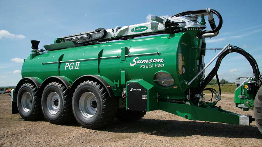 New Samson slurry tanker gets extended body - Farmers Weekly