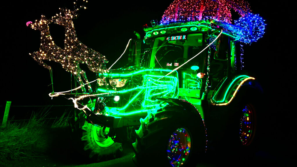 Photo of the Week: Tractor runs light up December - Farmers Weekly