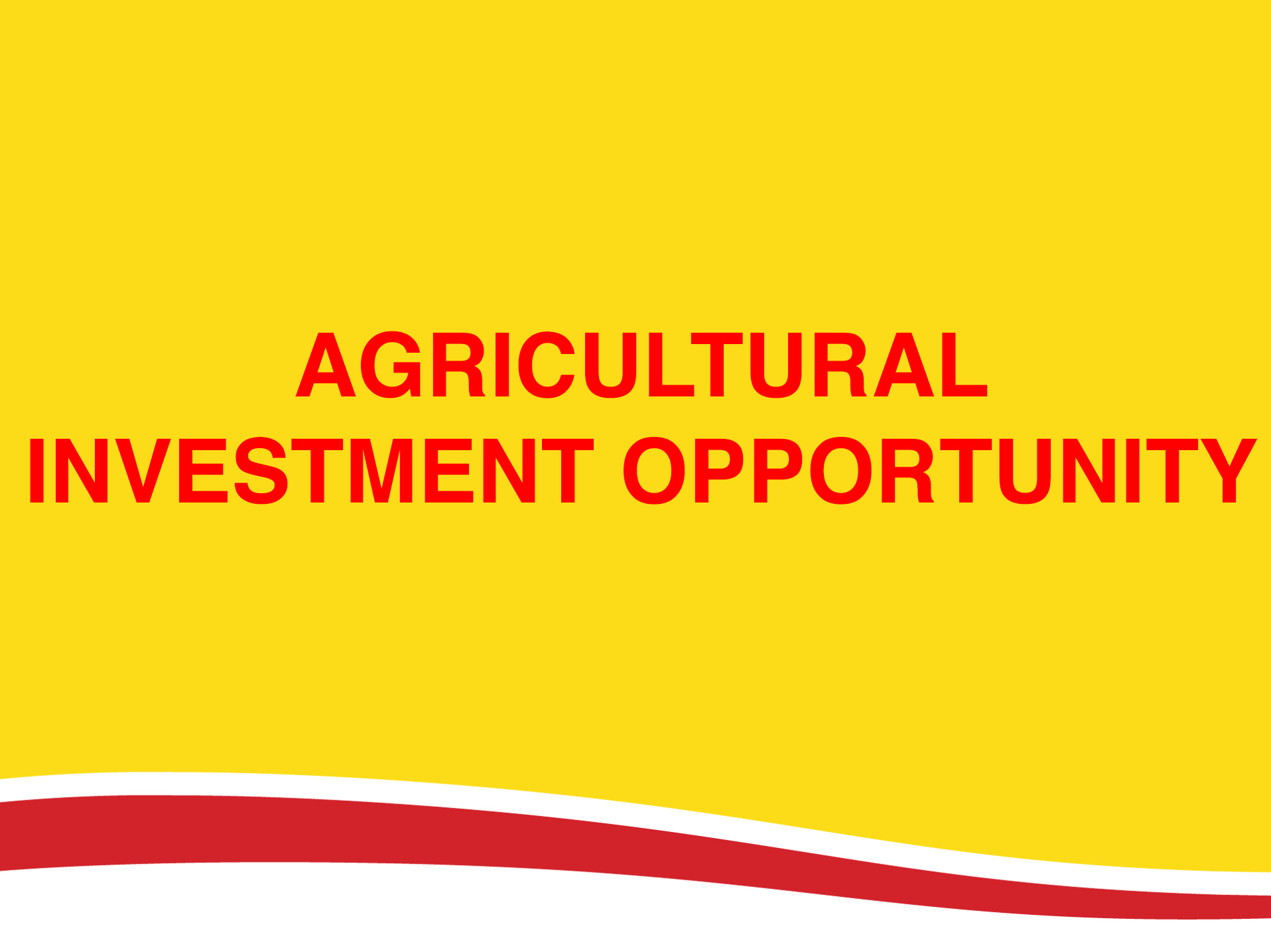 Horticultural / Agricultural Investment - Property