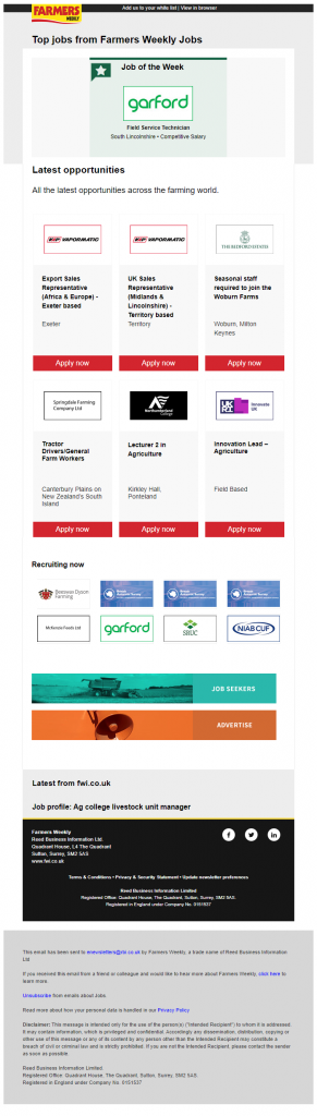 jobs-newsletter-example - Media Centre